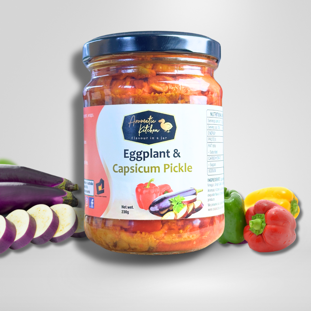 Eggplant Capsicum Pickle – Tangy & Spicy Blend – Aromatic Kitchen